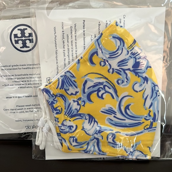 Tory Burch | Accessories | Tory Burch Face Mask Yellow | Poshmark